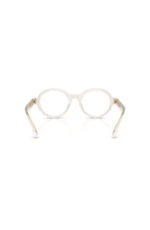 Moncler 47mm Round Eyeglasses - White
