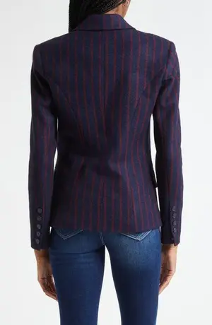 L'Agence Kenzie Double Breasted Knit Blazer