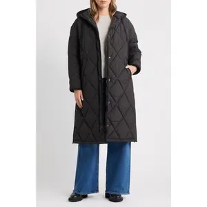 Bernardo Bren Quilted Puffer Coat - Black