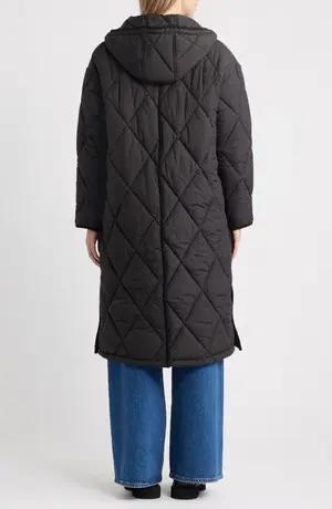 Bernardo Bren Quilted Puffer Coat - Black