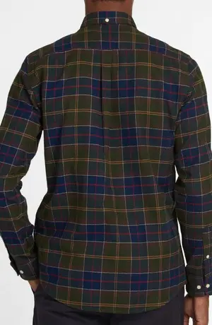 Barbour Kyeloch Herringbone Plaid Button-down Flannel Shirt - Classic Tartan