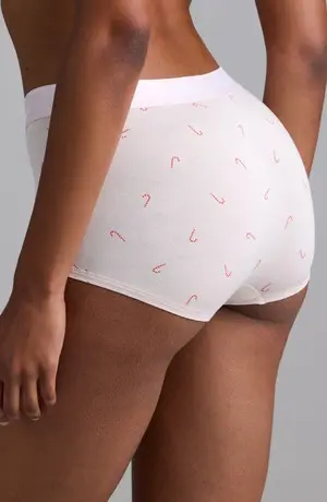 WOXER Bold Ultrasoft Boyshorts - Candy Cane Ditsy