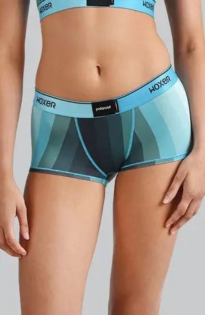 WOXER Bold Ultrasoft Boyshorts Reclaimed Blue Stripe