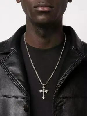 Emanuele Bicocchi Fleury Cross Pendant Necklace