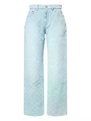 Casablanca Patterned Straight Leg Jeans