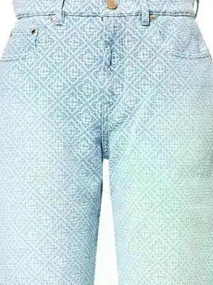 Casablanca Patterned Straight Leg Jeans