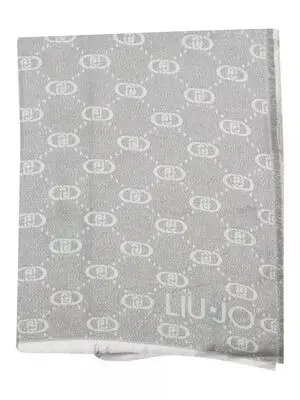 Liu Jo Logo-patterned Scarf - Grey