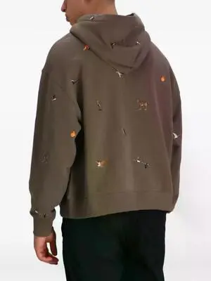 Hugo Embroidered Half-zip Hoodie