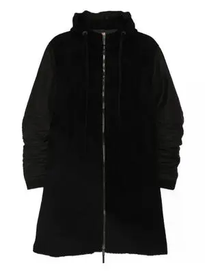 LAYER ZERO Stripe-detail Hooded Coat
