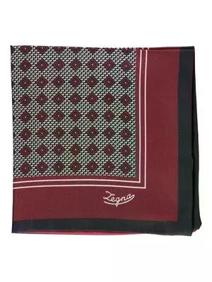 Zegna Logo-print Scarf - Red
