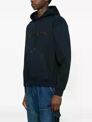 Carhartt Work In Progress Logo-embroidered Hoodie - Blue