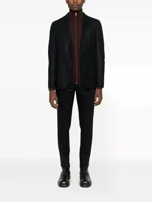 Paul Smith Merino Wool Zip-up Sweater