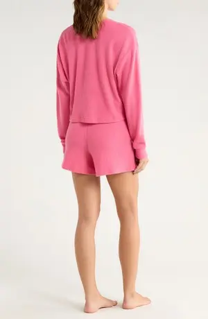 PJ Salvage Waffle Knit Short Pajamas - Think Pink