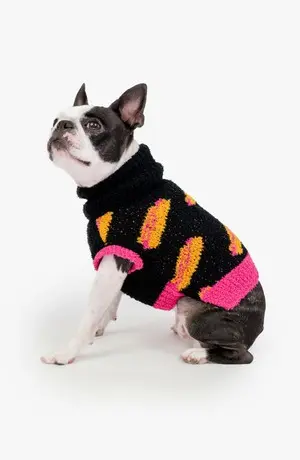 THE FURRYFOLKS Hot Doggie Turtleneck Pet Sweater