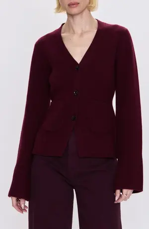 PISTOLA Aeron V-neck Cardigan - Claret