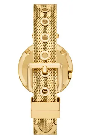 Tory Burch Pierced Mesh Strap Watch