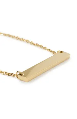CUFFLINKS, INC. Goldtone Bar Necklace