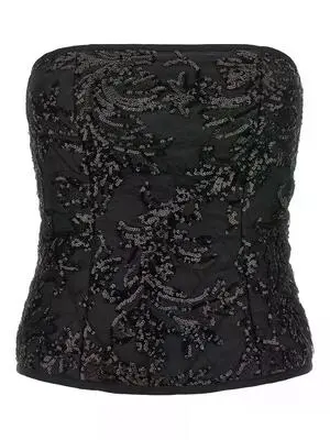 LE TWINS Elodie Lace Sequin Top