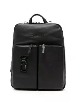 PIQUADRO Harper Leather Backpack - Black