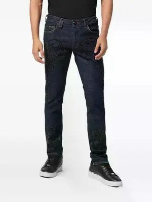 Philipp Plein Logo-plaque Jeans