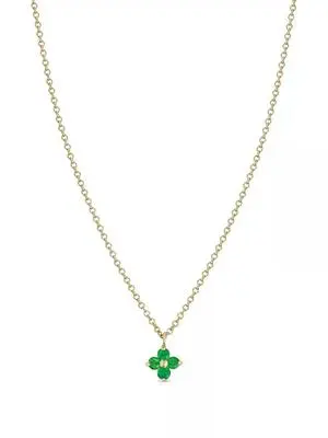Zoe Chicco 14k Yellow Quad Emerald Necklace - Gold