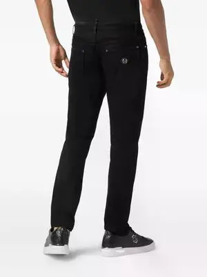 Philipp Plein Logo Plaque Straight Leg Jeans