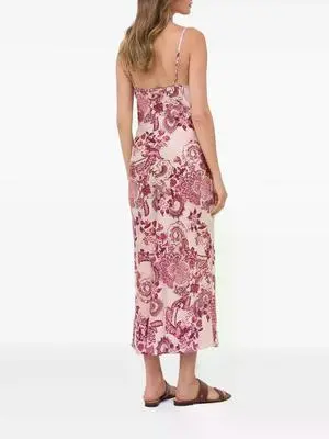Guess Cowl-neck Floral Dress - Pink