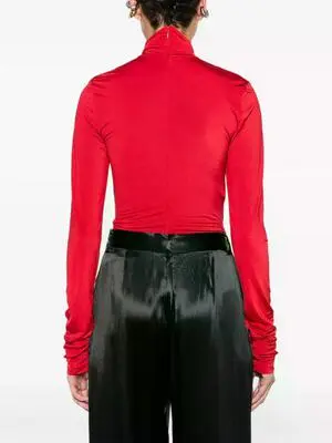Andamane Long-sleeve Roll-neck Body - Red