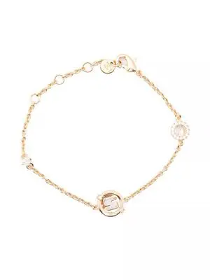 Fendi Gemstone-embellished Chain Bracelet - Gold
