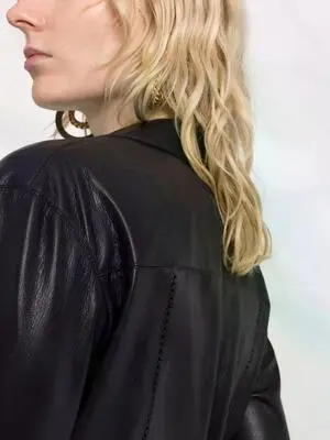 Nanushka Faux Leather Long-sleeved Shirt