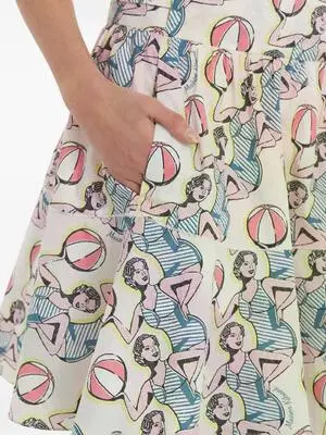 Maison Kitsuné Printed Cotton Skirt