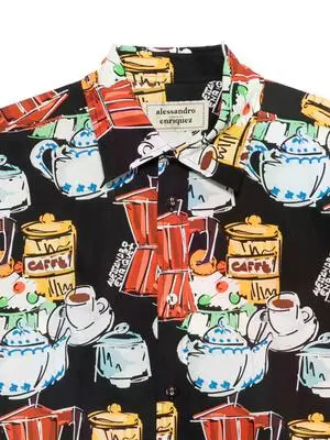 ALESSANDRO ENRIQUEZ Graphic-print Shirt - Black