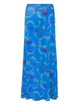 Rabanne Fish-print Maxi Skirt