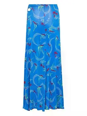 Rabanne Fish-print Maxi Skirt