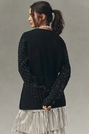 NVLT Sequined Knit Blazer Jacket