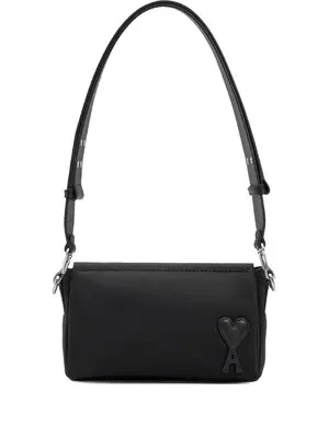 Ami Marcel Nylon Shoulder Bag - Black