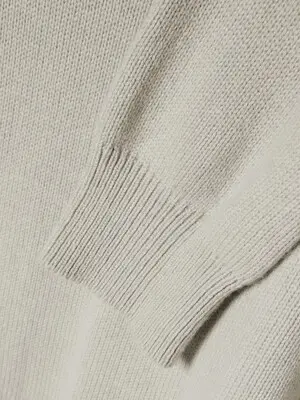 Calvin Klein Cashmere Sweater With Scarf Detail - Gray