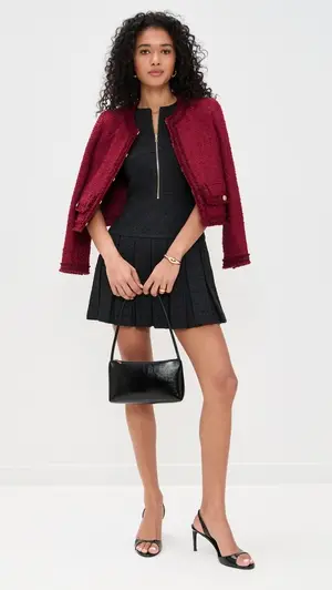 Alice + Olivia Ellis Box Pleat Mini Dress