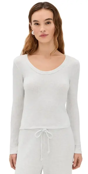 PERFECTWHITETEE Esme Brushed Waffle Tee