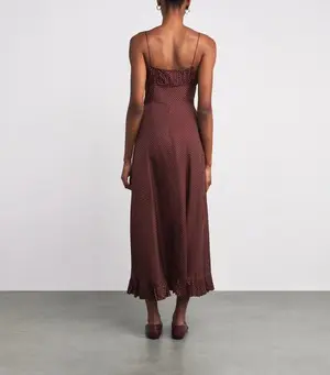 DÔEN Silk-blend Rosaria Maxi Dress