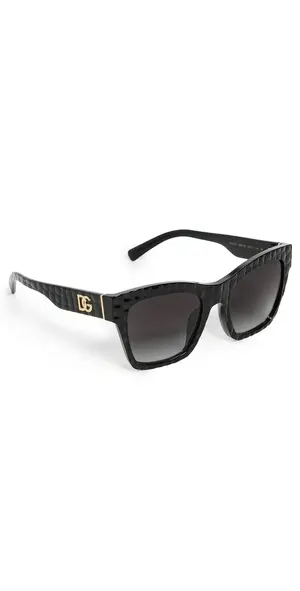 Dolce & Gabbana Dg4512 Square Sunglasses - Black Texture Cocco