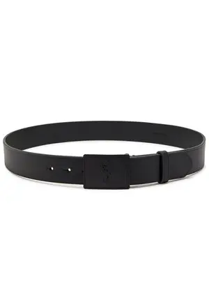 Polo Ralph Lauren Logo-plaque Leather Belt - Black