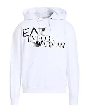 EA7 Cotton-blend Fleece Sweatshirt - White