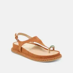 DOLCEVITA Stefan Gemstone Sandal - Caramel Suede
