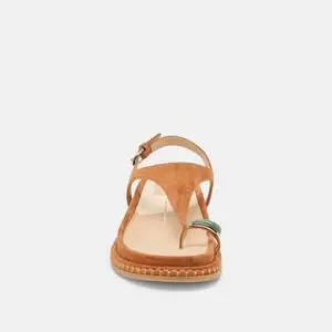 DOLCEVITA Stefan Gemstone Sandal - Caramel Suede