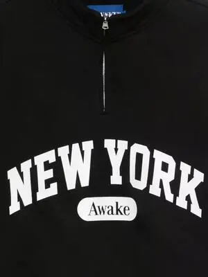 AWAKE NY Logo-print Half-zip Sweatshirt