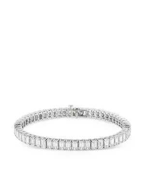 JEWELS AFICIONADO 18k White Gold Diamond Tennis Bracelet - Silver