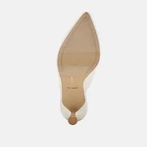 DOLCEVITA Cleo Heeled Mule - Off White Satin