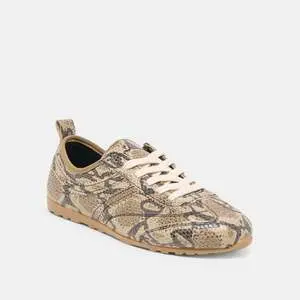 DOLCEVITA Viper Leather Snake Print Sneakers