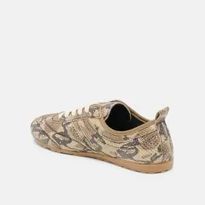DOLCEVITA Viper Leather Snake Print Sneakers